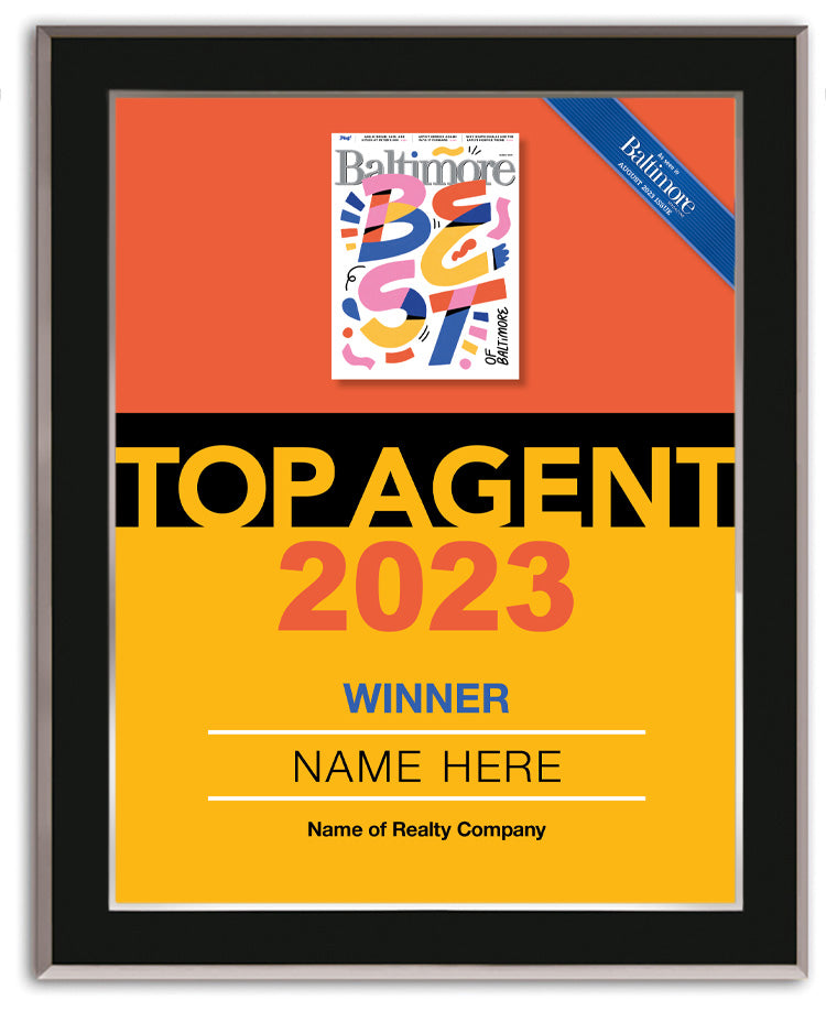 Top Agents Plaque Form 2023 - Baltimore Magazine
