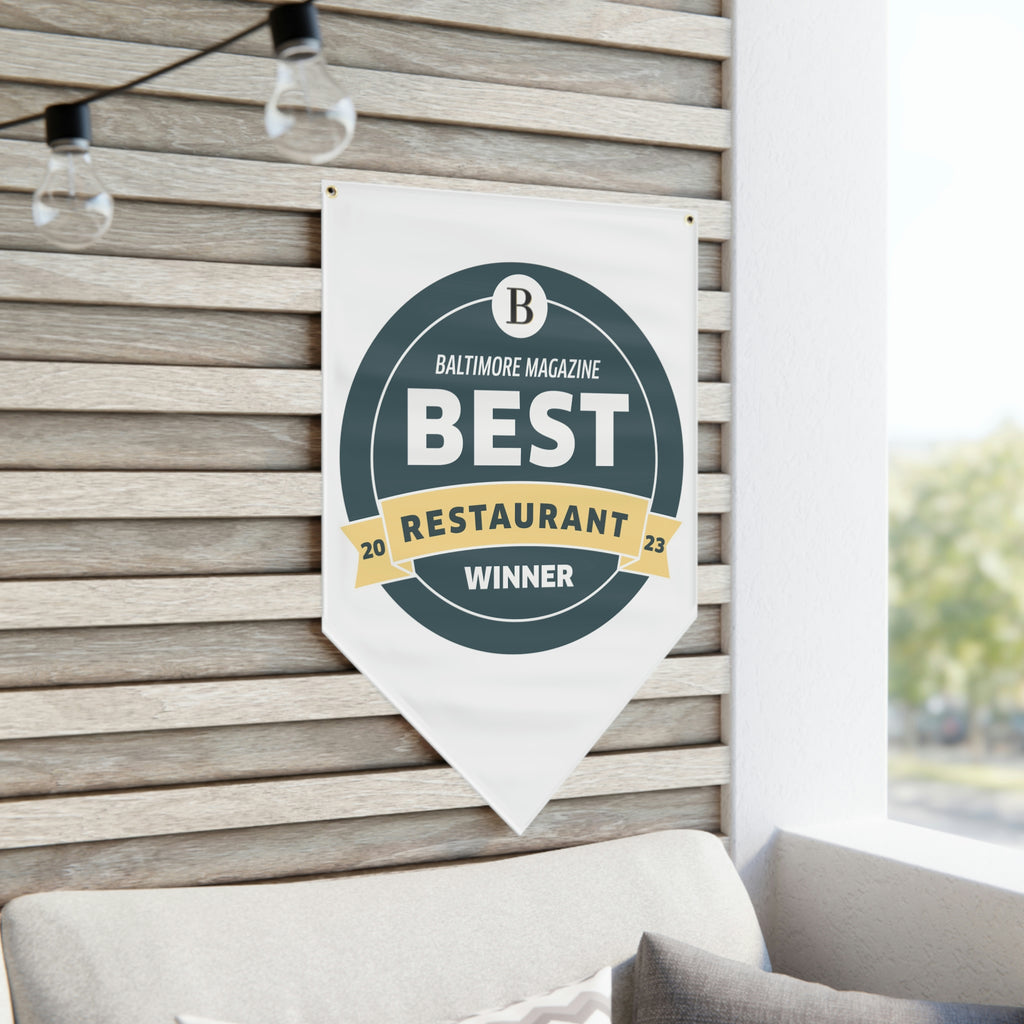 Best Restaurants 2023 Winner Pennant Banner – Baltimore Magazine